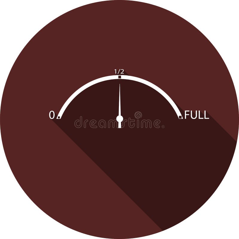 Icon of the Scale with an Arrow. Flat White Image with a Long Sh Stock ...