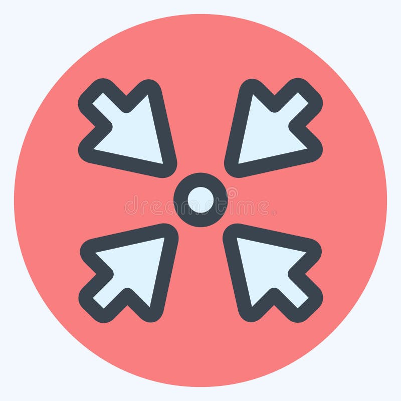 Icon Scale Down - Color Mate Style,Simple Illustration,Editable Stroke ...