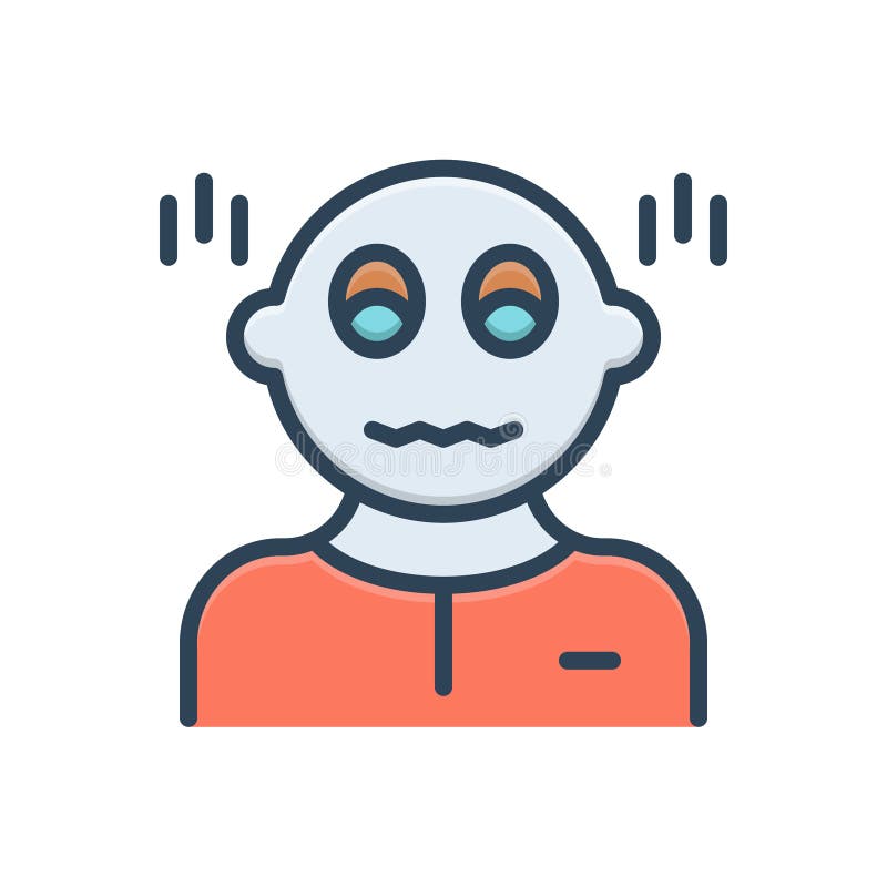 Color Illustration Icon for Scared, Afraid and Fearful Stock ...