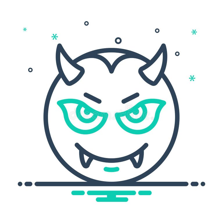 Mix Icon for Scary, Intimidating and Awful Stock Vector - Illustration ...