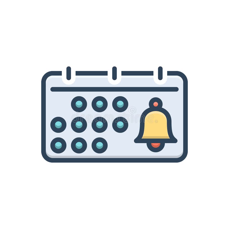 Color Illustration Icon for Schedule, Timetable and Calendar Stock ...