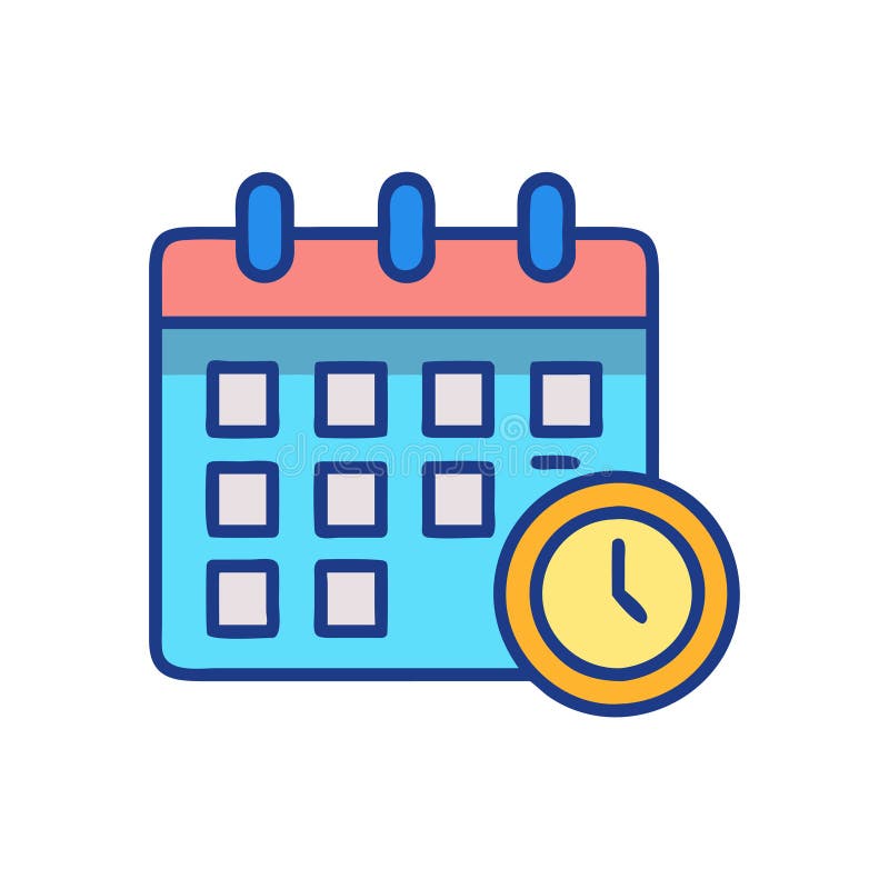 Schedule Icon for Classes stock vector. Illustration of knowledge - 351933899