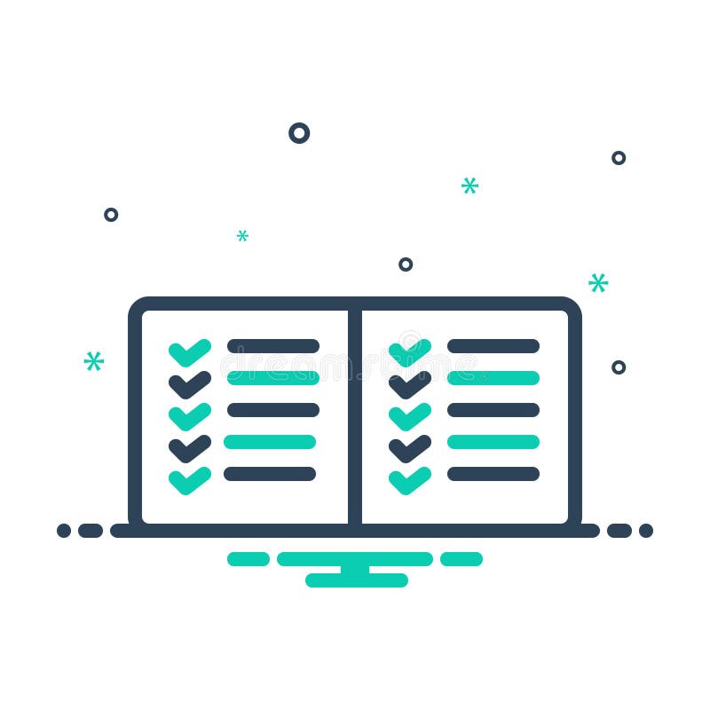 Mix Icon for Scheduling, Timetable and Scheme Stock Vector ...