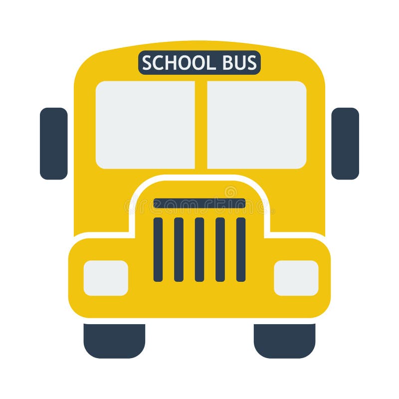 Icon of School Bus in Ui Colors Stock Vector - Illustration of single ...