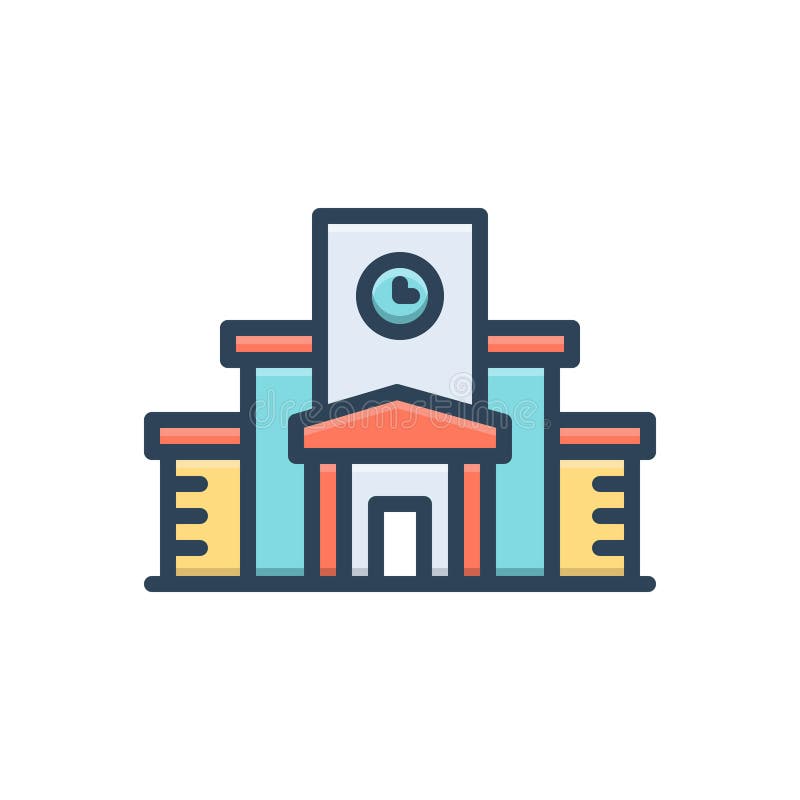 Color Illustration Icon for School, Educational and Institution Stock ...