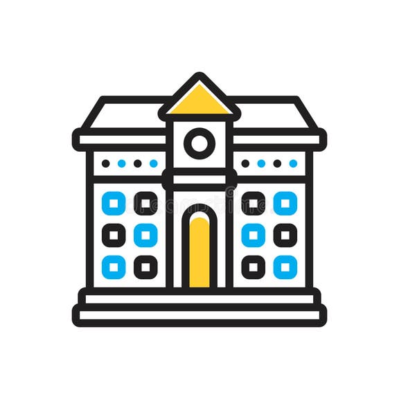 Multi Color Icon for School, Seminary and Educational Stock Vector ...