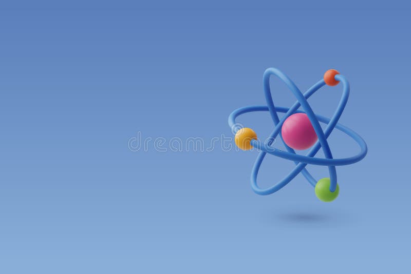 3d Vector Atom, Molecular Chemistry, Physics Science Concept. Stock ...
