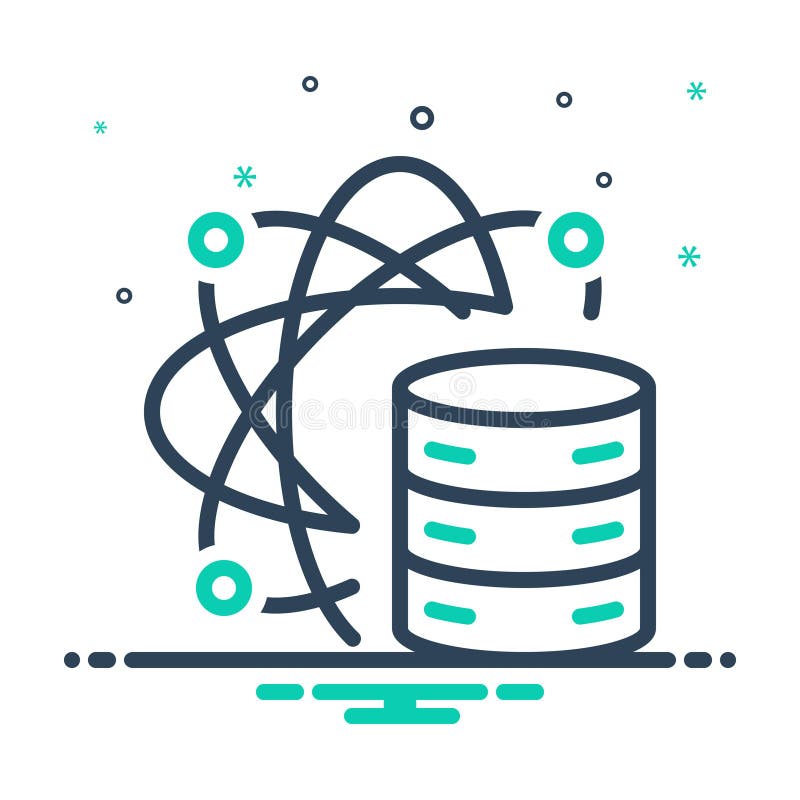 Mix Icon for Scientific Data, Scientific and Server Stock Vector ...