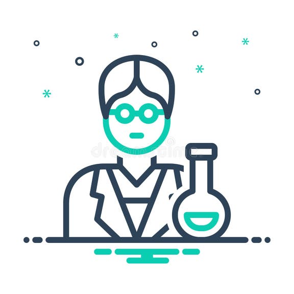 Mix Icon for Scientists, Researcher and Erudite Stock Illustration ...
