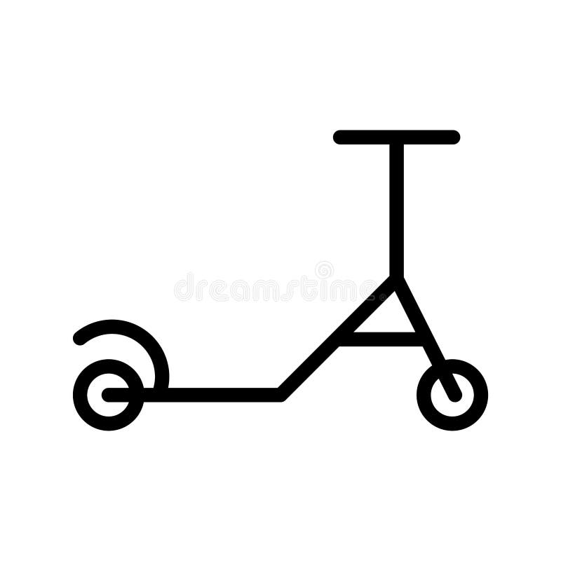 Icon Scooter in Outline Style. Vector Illustration and Editable Stroke ...