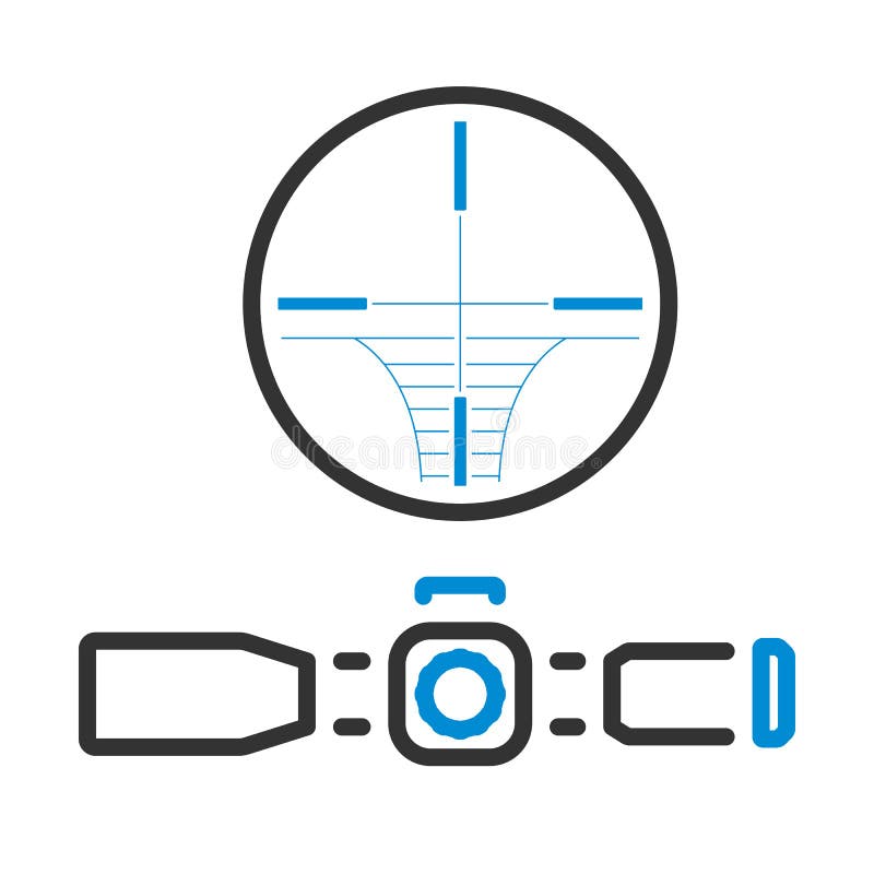 Icon of Scope stock vector. Illustration of army, long - 249181350