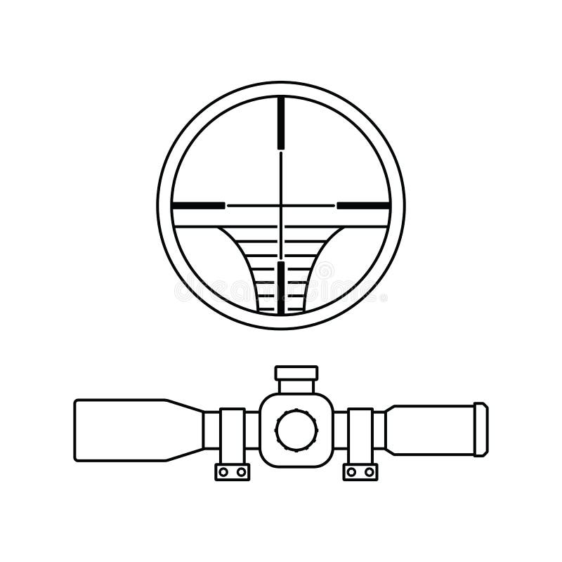 Red Scope Thin Line - Vector Illustration Eps Ten Stock Vector ...