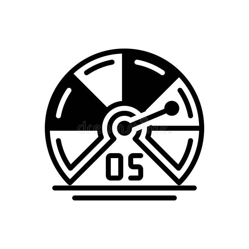 Black Solid Icon for Score, Gauge and Level Stock Vector - Illustration ...