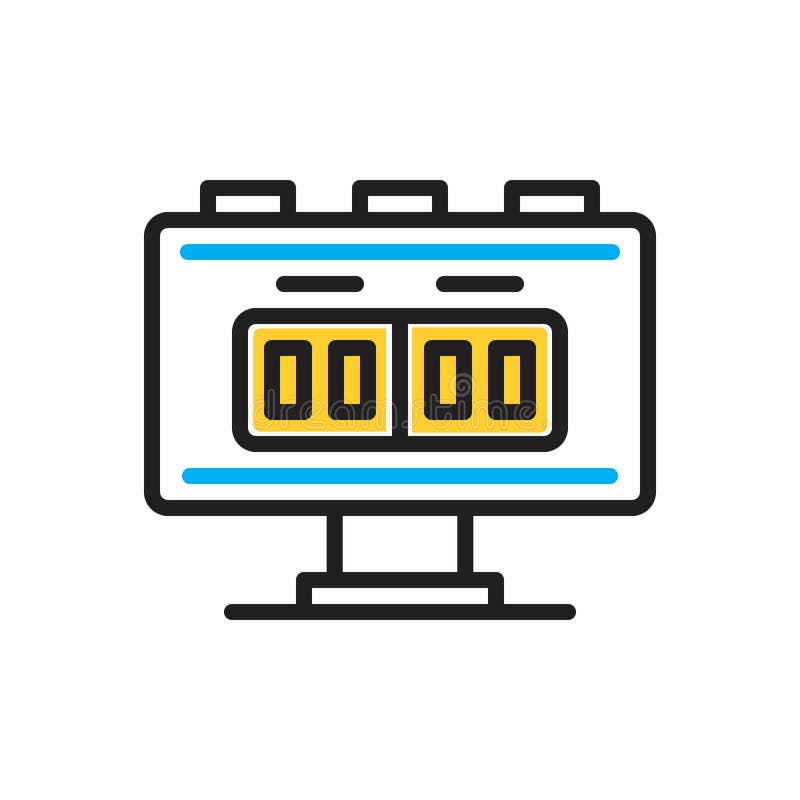 Multi Color Icon for Score, Outcome and Rank Stock Illustration ...