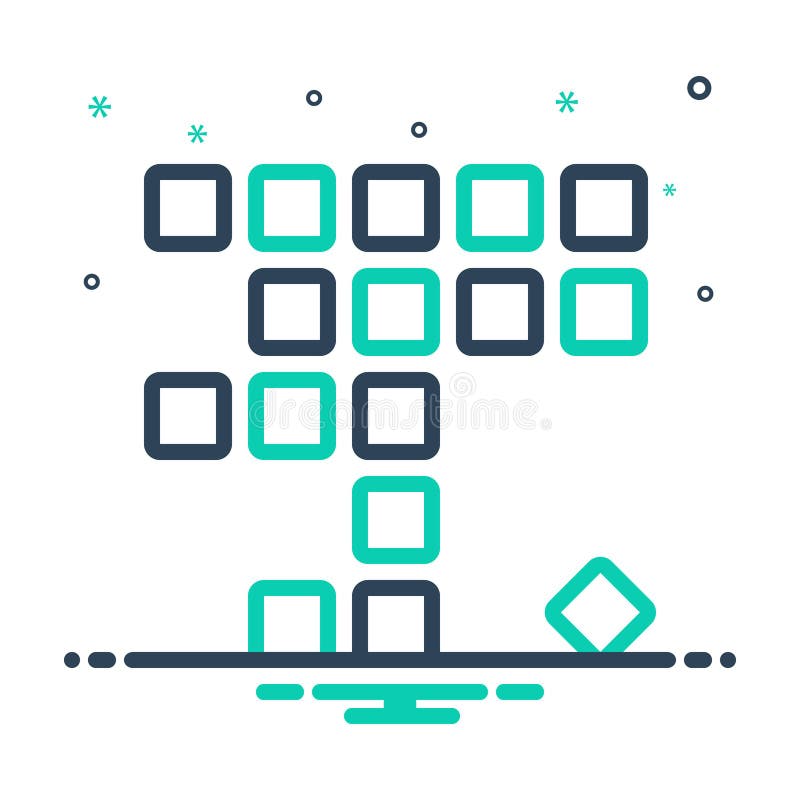 Mix Icon for Scrabble, Game and Blocks Stock Vector - Illustration of ...