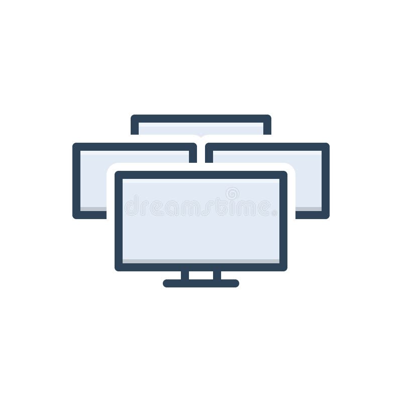 Color Illustration Icon for Screens, Surface and Monitors Stock Vector ...