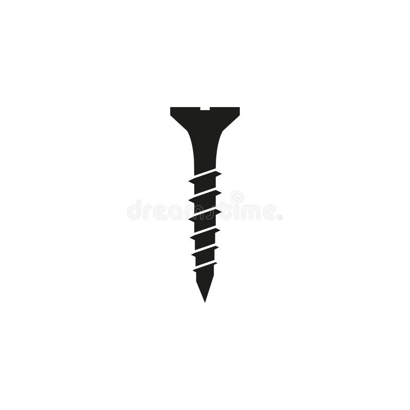 Icon of a Screw. Simple Vector Illustration Stock Vector - Illustration ...