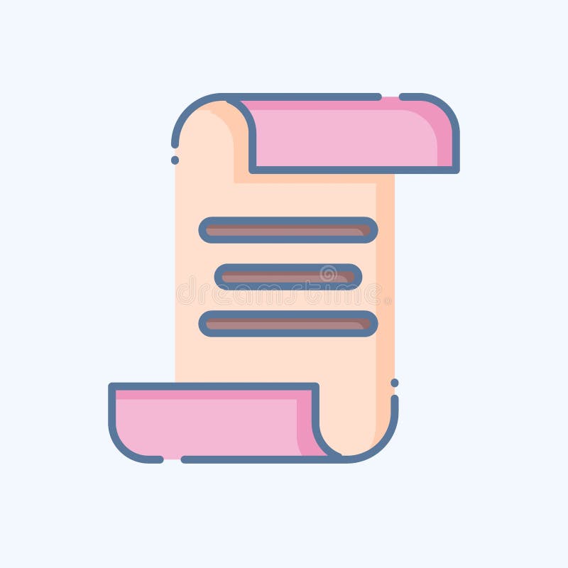 Icon Scroll. Related To Post Office Symbol. Doodle Style. Simple Design ...