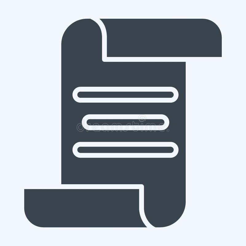 Icon Scroll. Related To Post Office Symbol. Glyph Style. Simple Design ...