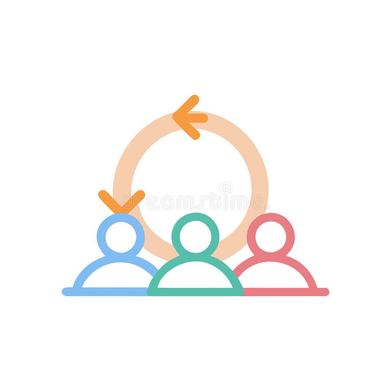 Icon of Scrum for Development Teams Stock Image - Illustration of link ...