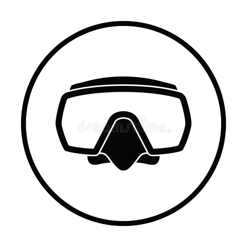 Icon of scuba mask stock vector. Illustration of single - 125313426