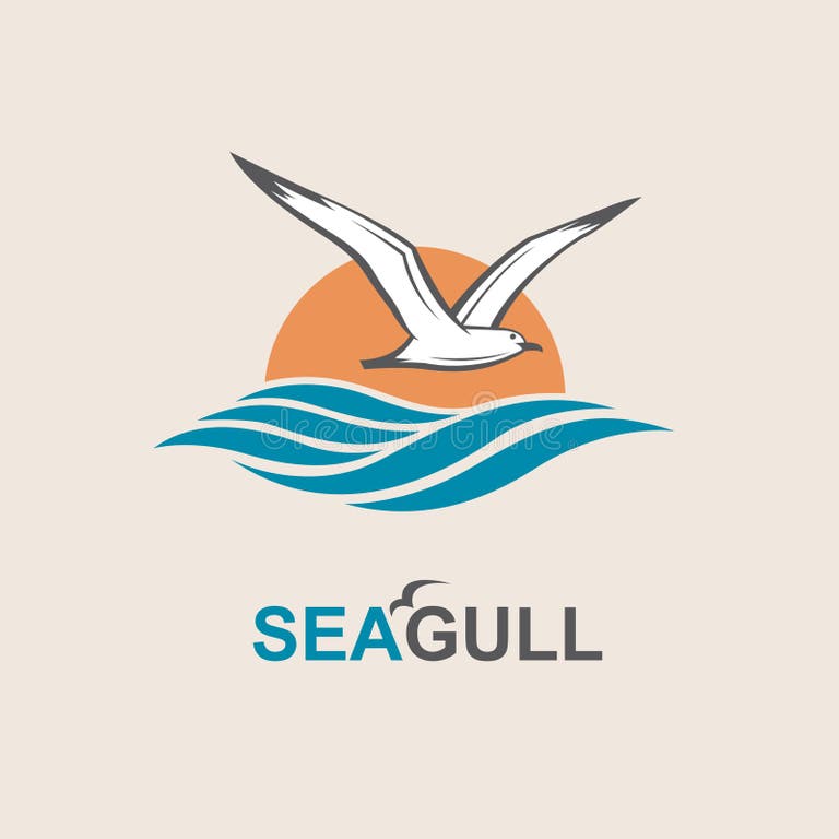 Icon of seagull stock vector. Illustration of symbol - 86664183