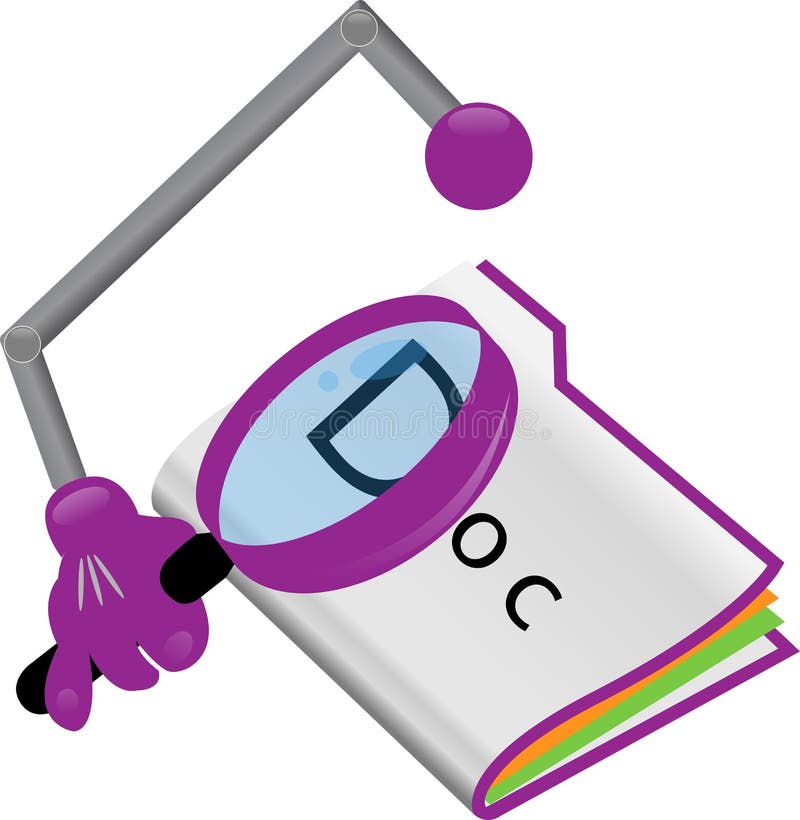 Icon search documents stock vector. Illustration of magnifying - 10679674