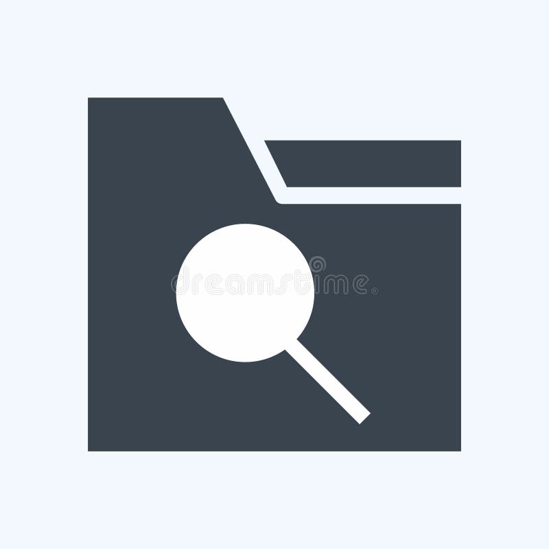 Icon Search Folder. Suitable for User Interface Symbol. Glyph Style ...