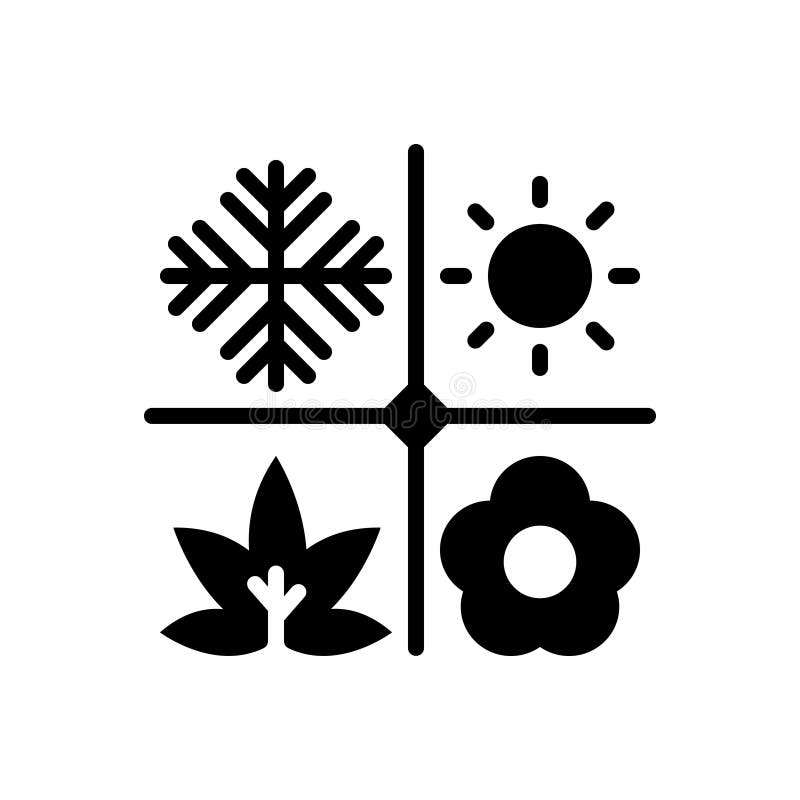 Black Solid Icon for Season, Weather and Climate Stock Vector ...