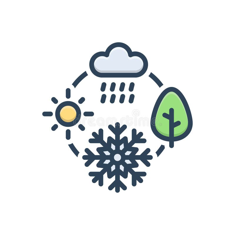 Color Illustration Icon for Season, Weather and Autumn Stock Vector ...