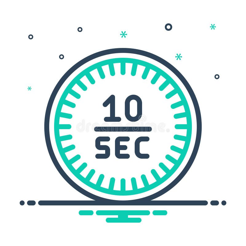 Mix Icon for Seconds, Timer and Number Stock Illustration ...