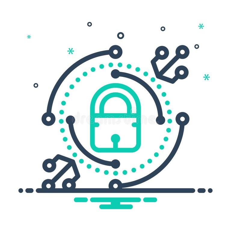 Mix Icon for Secure Connection, Secure and Security Stock Vector ...