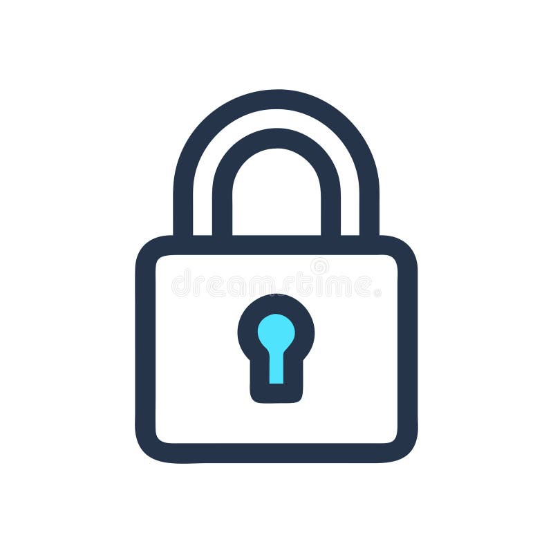 Icon of Secure Lock for Enhanced Safety Stock Illustration ...
