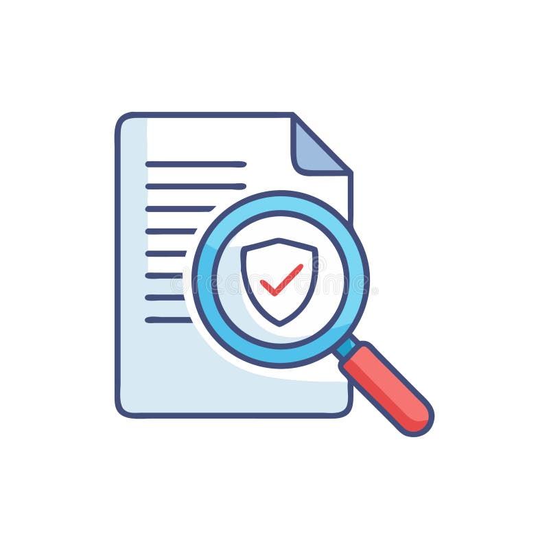 Icon of Security Audit for Risk Management Stock Illustration ...