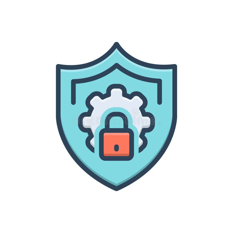 Color Illustration Icon for Security, Safety and Privacy Stock Vector ...