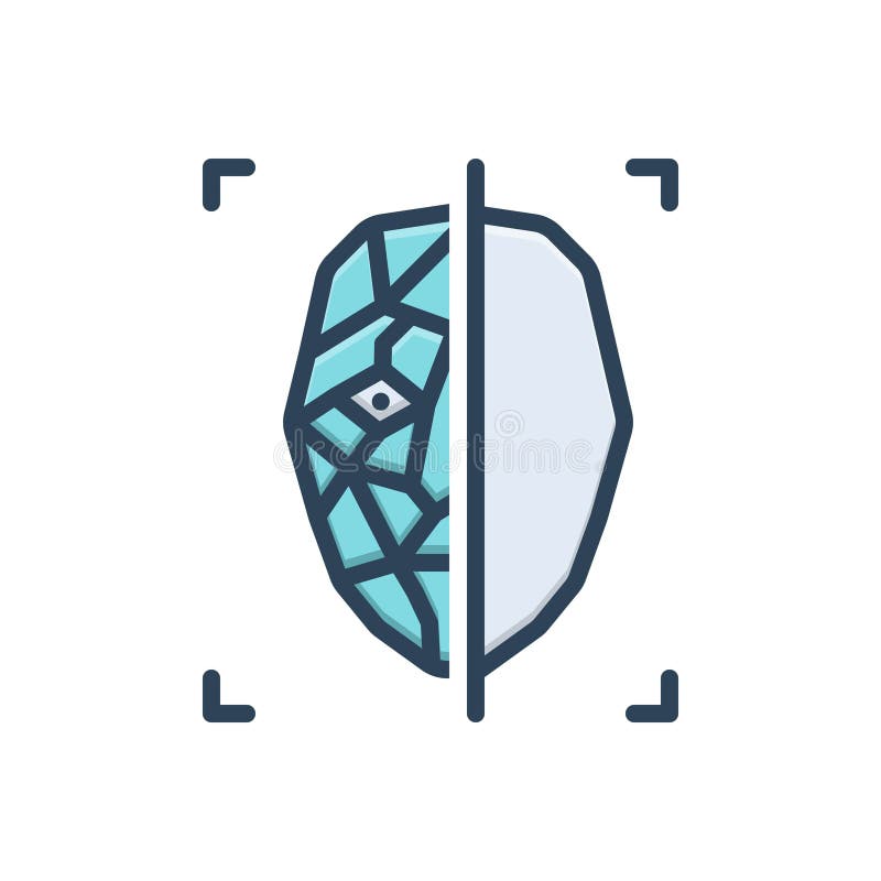 Color Illustration Icon for Security Scan, Facial and Face Stock Vector ...