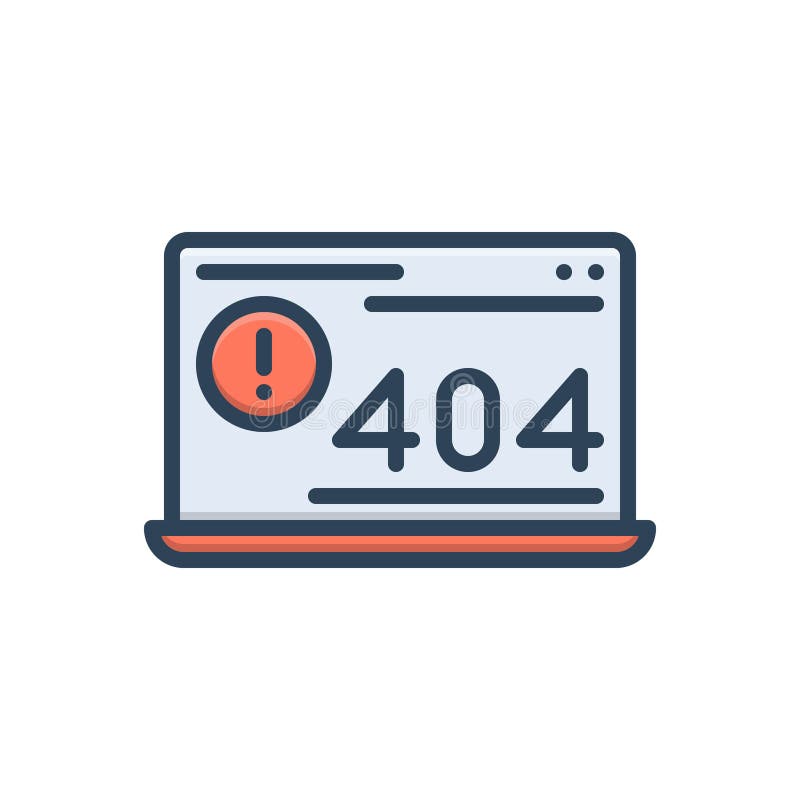 Color Illustration Icon for Security, Server Error and Webpage Stock ...