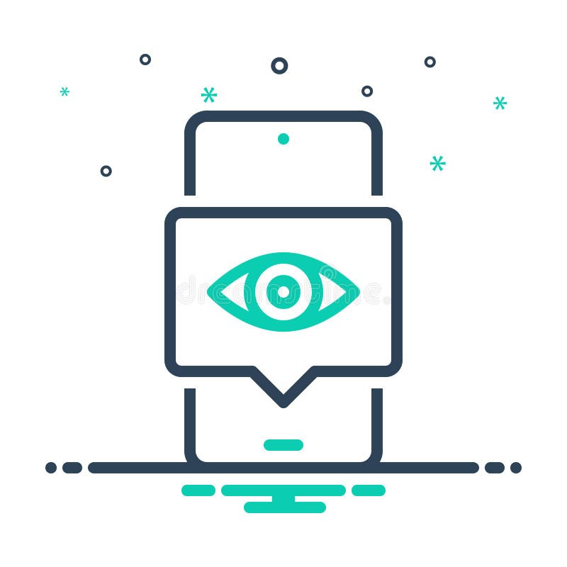 Mix Icon for Seen, See View and Mobile Stock Vector - Illustration of ...