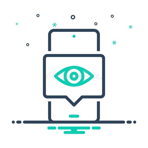 Mix Icon for Seen, See View and Mobile Stock Vector - Illustration of ...