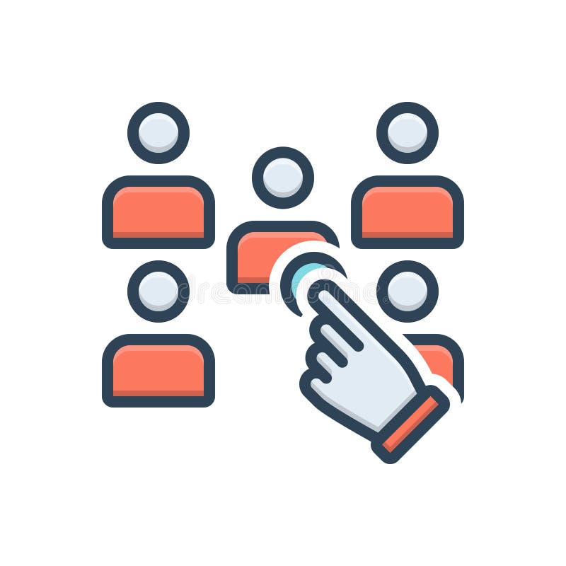 Color Illustration Icon for Select, Staff and Candidates Stock ...