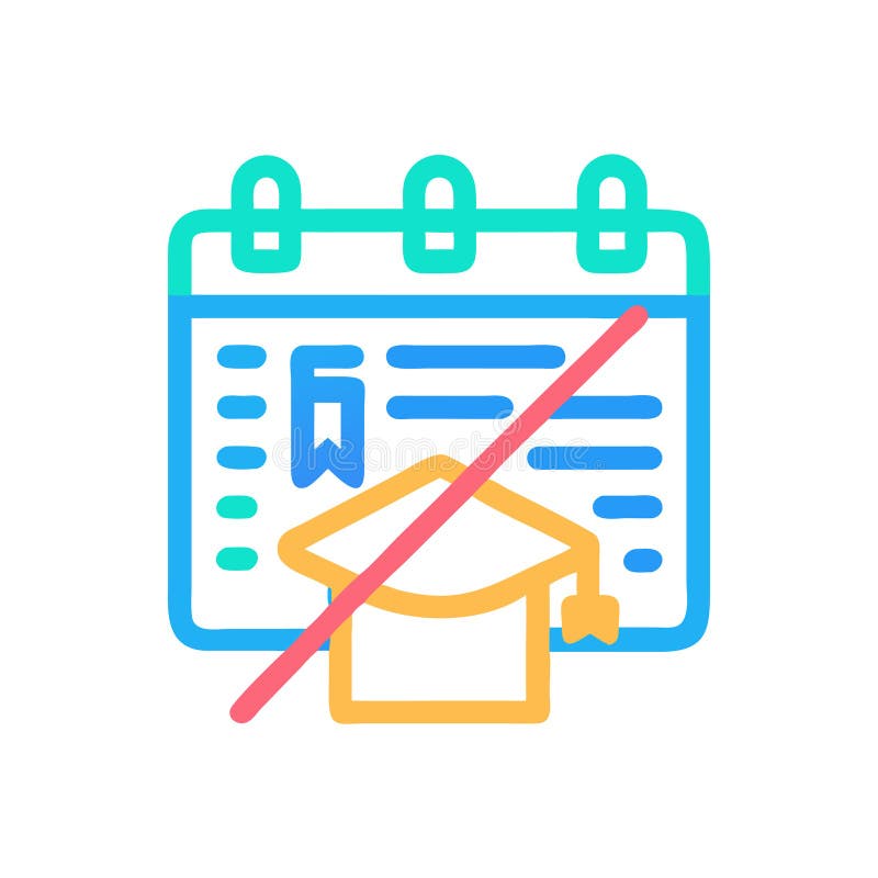 Icon for Semester Completion Stock Vector - Illustration of book ...