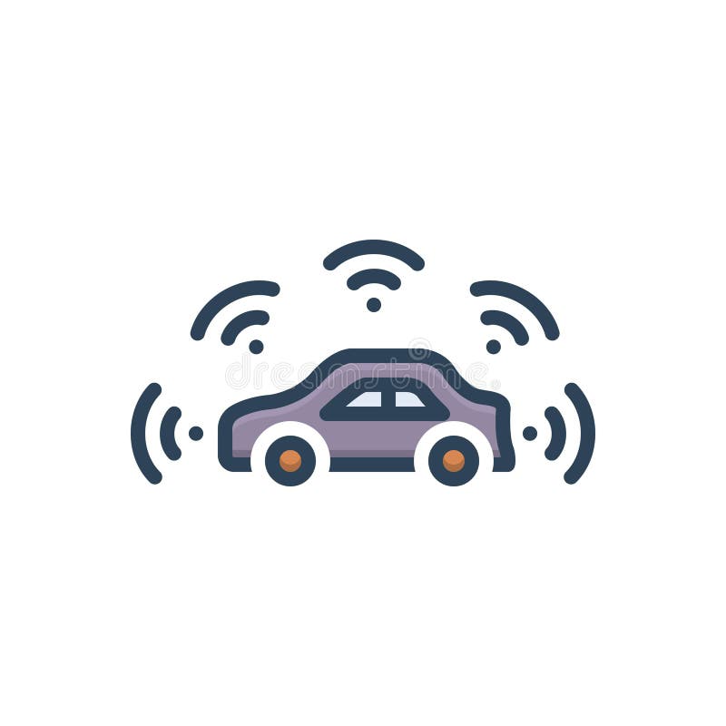 Color Illustration Icon for Sensor, Car and Transport Stock Vector ...