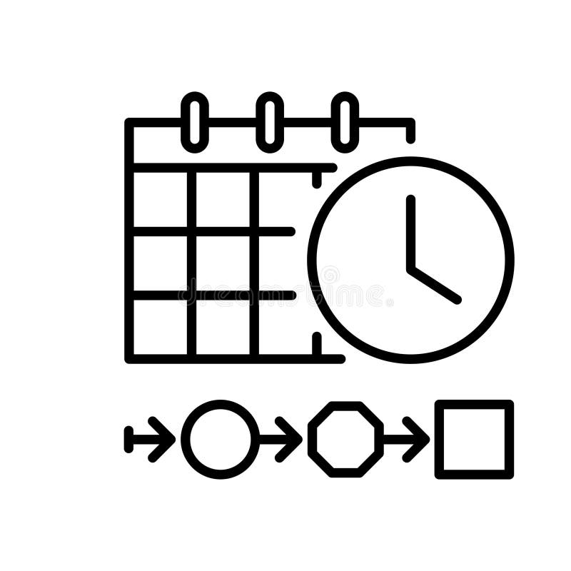 Icon Sequence Chronology and Planning Stock Vector - Illustration of ...