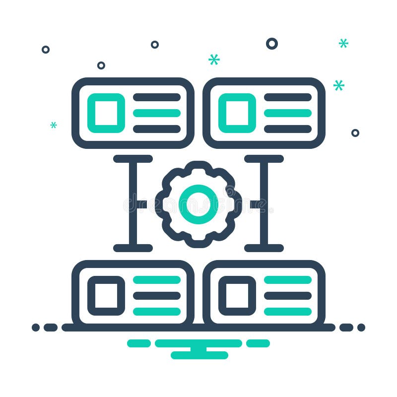 Mix Icon for Sequence, Hierarchy and Layout Stock Vector - Illustration ...