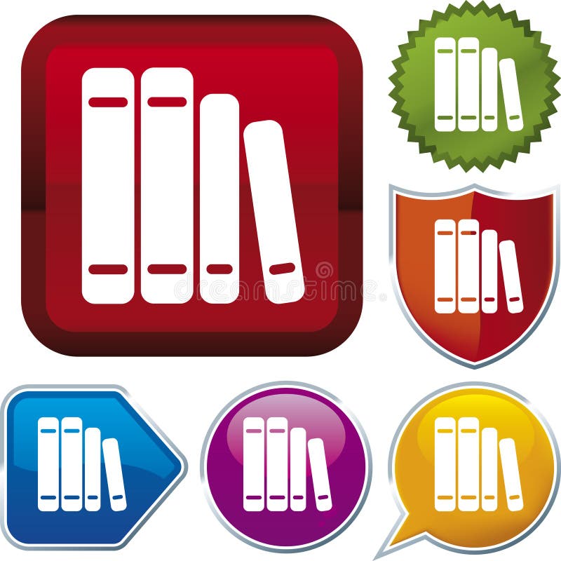 Book Icons // Basics Series Stock Vector - Illustration of digital ...