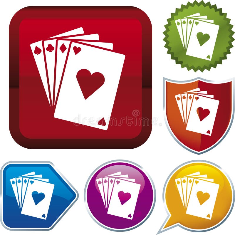 Icon series: cards stock vector. Illustration of button - 4885977