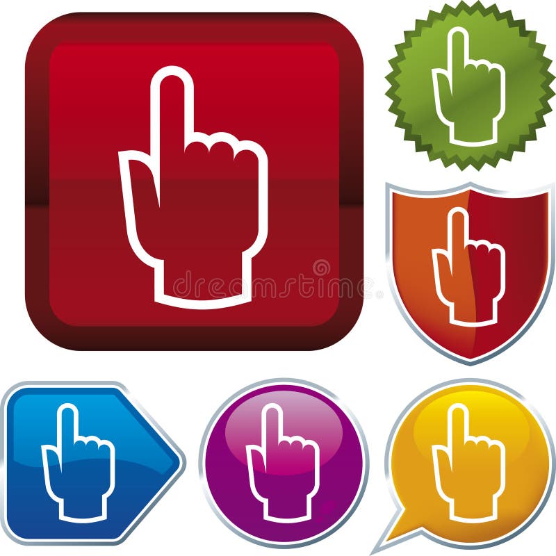 Icon series: cursor hand stock vector. Illustration of purple - 4422176