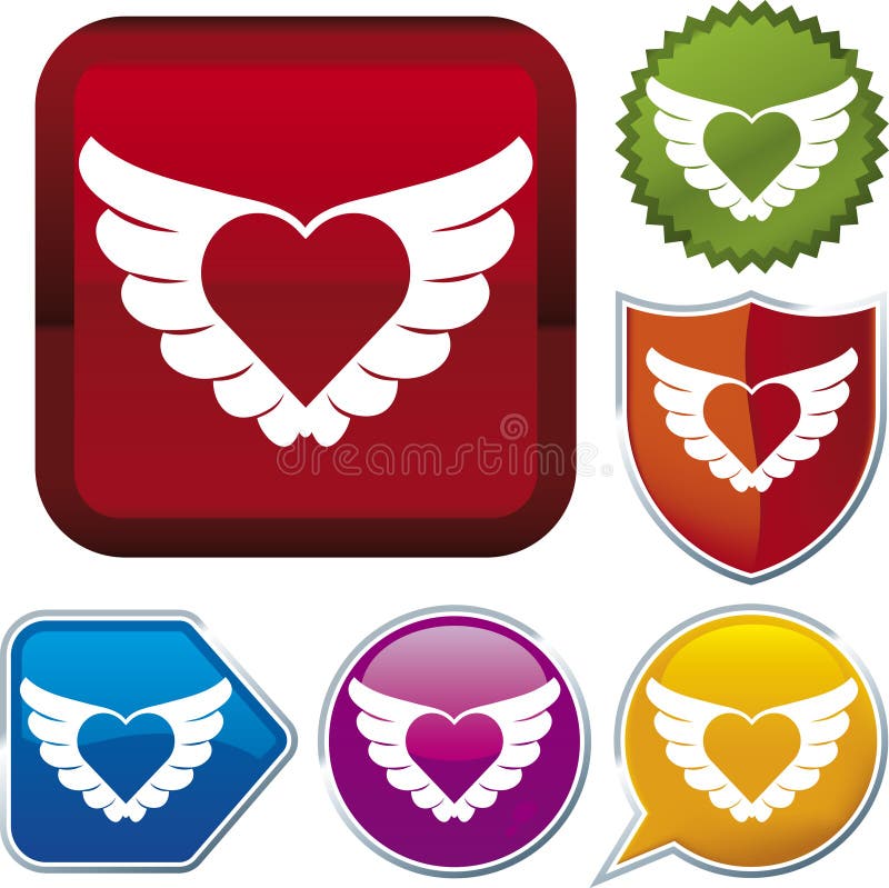 Flying heart stock illustration. Illustration of heart - 1777284