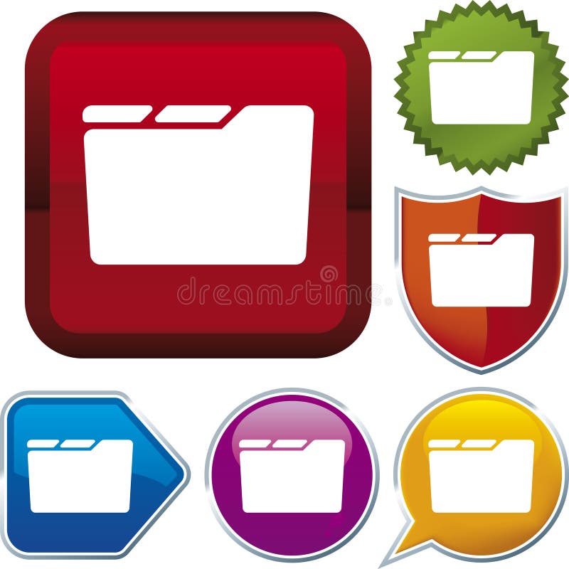 Icon series: folder stock vector. Illustration of design - 4782118