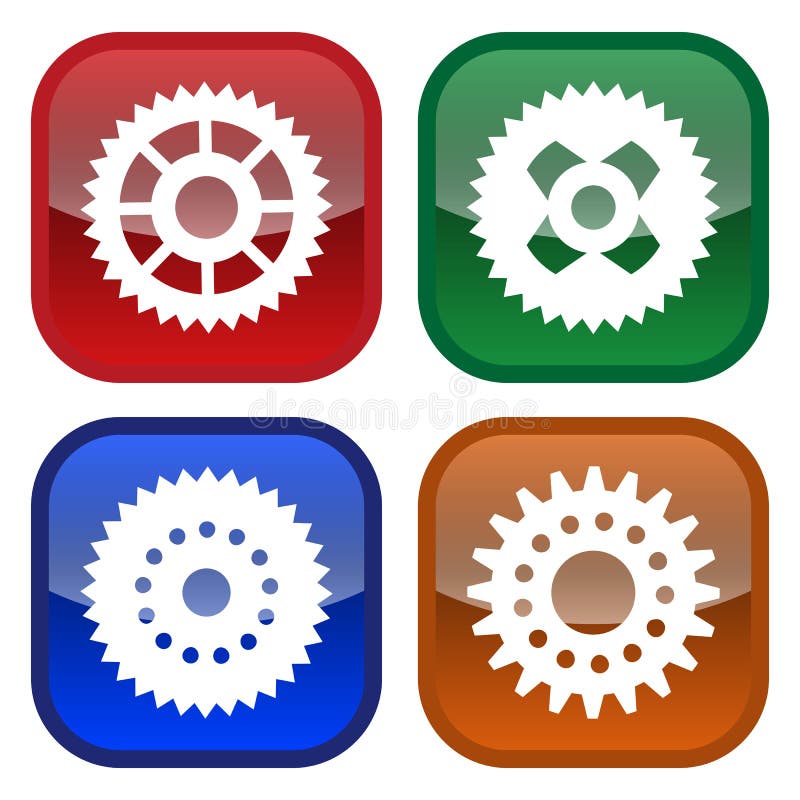 Orange Gear Icon Shadow Stock Illustrations – 318 Orange Gear Icon ...